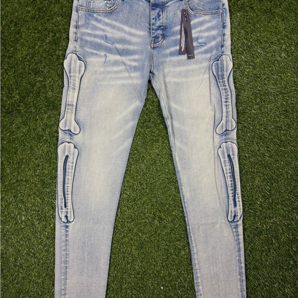 AMIRI | Jeans | Amiri Skeleton Bone Jeans Light Indigo Slim Fit | Poshmark